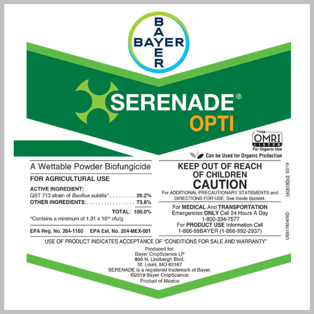 Serenade Opti 10# – Agcare Products