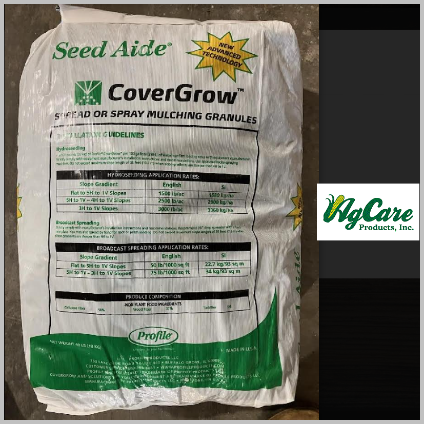 Seed Aide CoverGrow Mulching Granules 40# Bag Hydroseed – Agcare Products