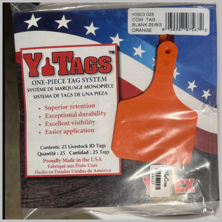 Livestock Tag Large Orange 25/bag DNR – Agcare Products