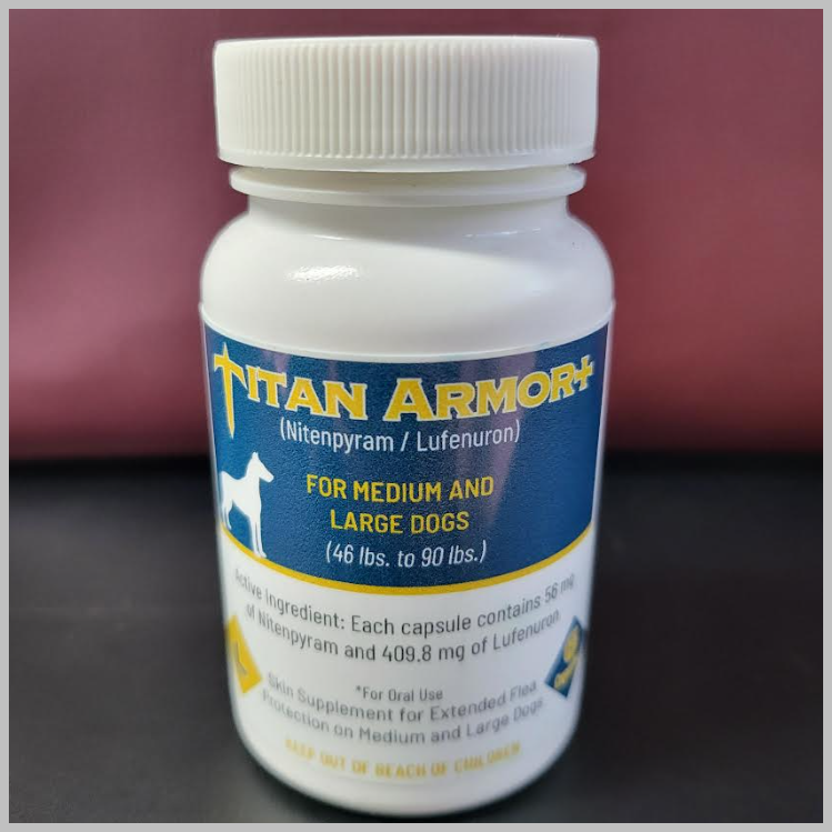 Titan Armor+ Flea and Tick Tablet Dogs Large 6 Count – Agcare Products
