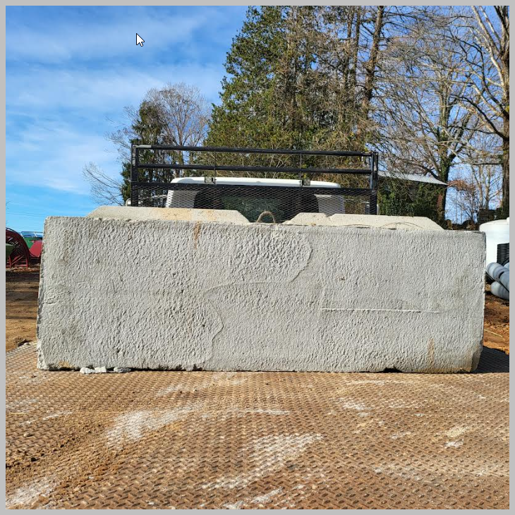 Concrete Block Jumbo 6' x 2' x 2' Weight 2 tons – Agcare Products