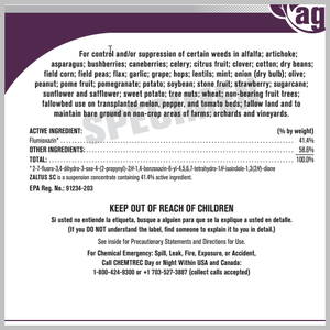 Phazer or Zaltus SC Flumioxazin 41.4% 2.5 gallon Generic Valor Chateau ...