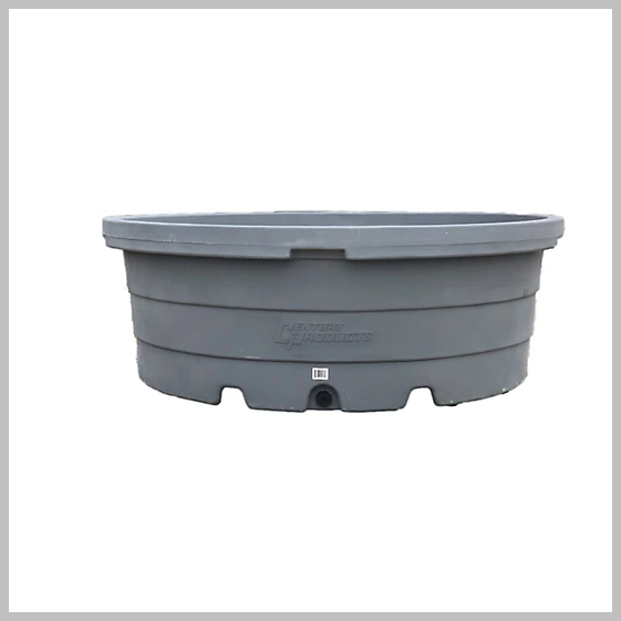 Century Livestock Tank 350 gal. Poly Gray Round – Agcare Products