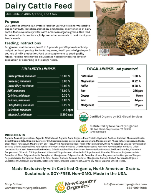 New Country Dairy Cow Feed – Agcare Products