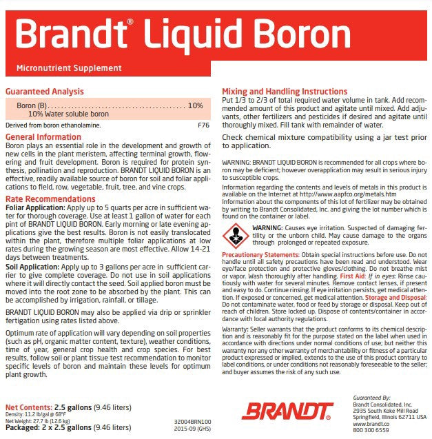 Brandt Liquid Boron – Agcare Products