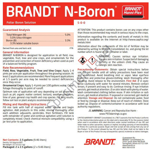 Brandt N Boron – Agcare Products