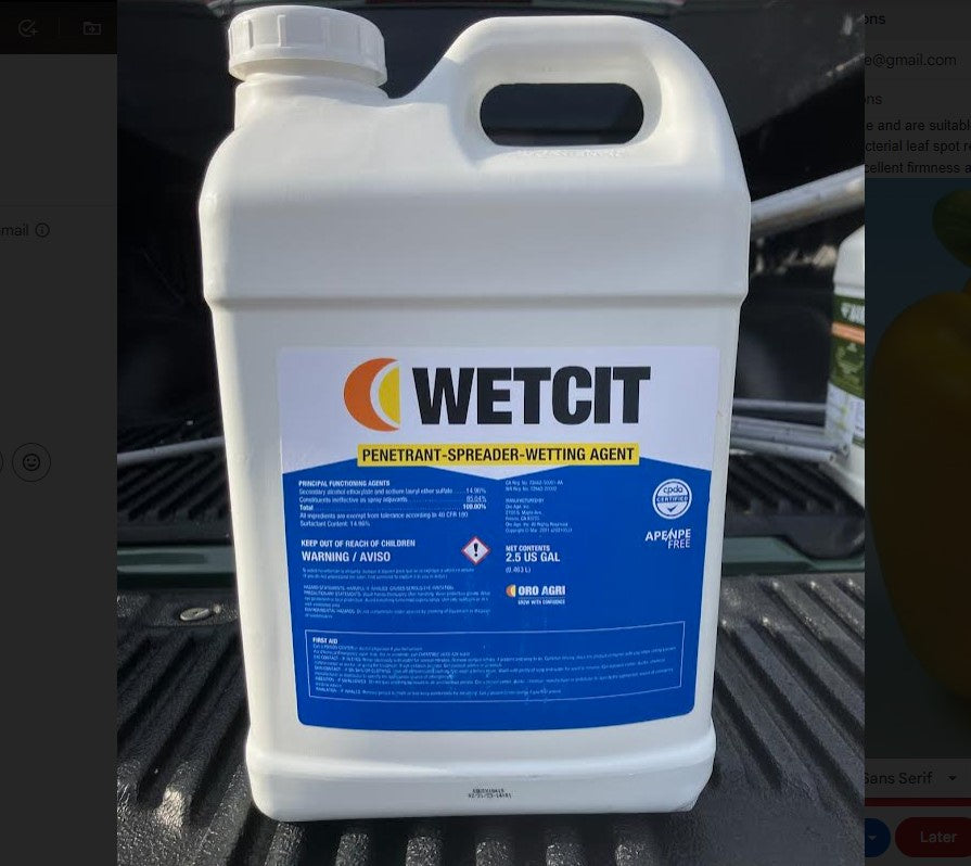Wetcit Penetrant Spreader Wetting Agent Surfactant 2.5 gallon – Agcare ...