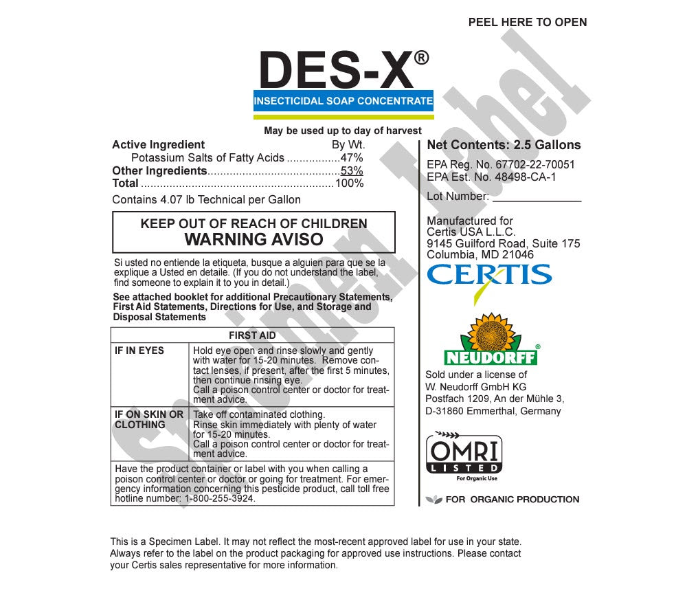 Des X M-Pede Insecticidal Soap 2.5 gal – Agcare Products