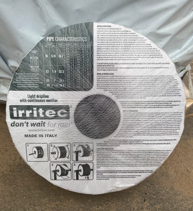 Drip Tape Irritec 8 mil 12" Med Flow – Agcare Products